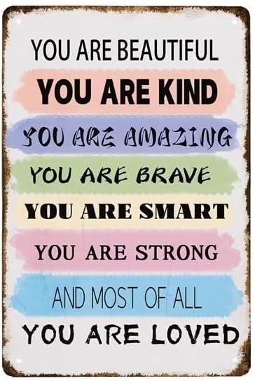 Amazon.com: Positive Quotes You Are Loved You Are Beautiful 8"x12 ...