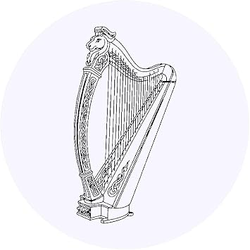 Amazon.com: Azeeda 24 x 'Elegant Harp' Stickers - for Crafts ...