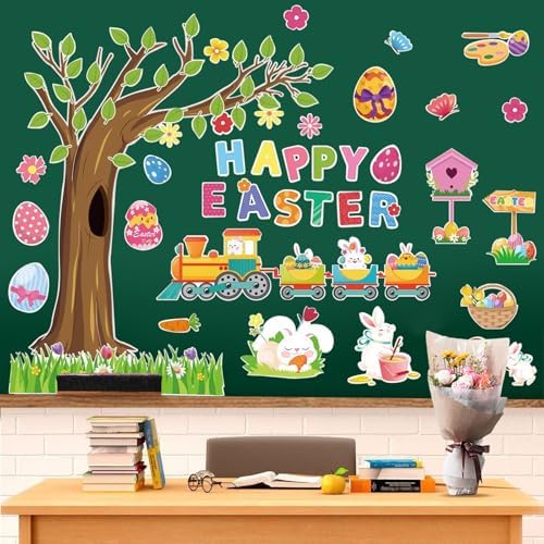 Amazon.com: ZOiiWA 104 Pcs Easter Classroom Bulletin Board Decoration ...