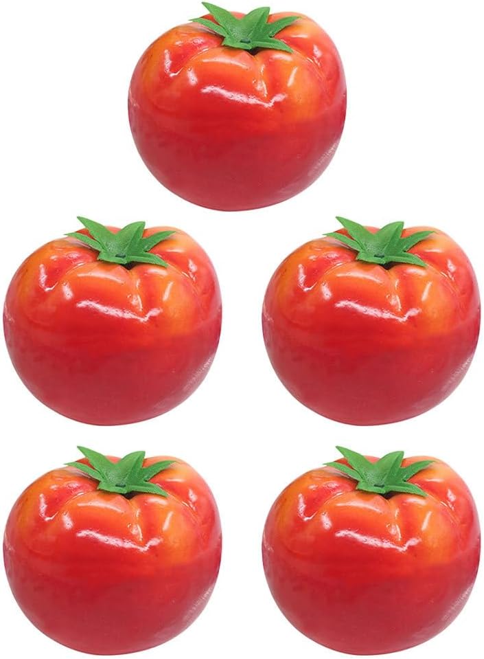 Amazon.com: VOSAREA Artificial Vegetables 6pcs Fake Tomatoes Artificial ...