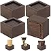Amazon.com: FASONLA Bed Risers (Set of 4) Furniture Risers Lifts Height ...