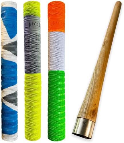 Buy Sixteen Rubber Grip Ultra Tacky Three Bat Grip with One Wooden Cone ...