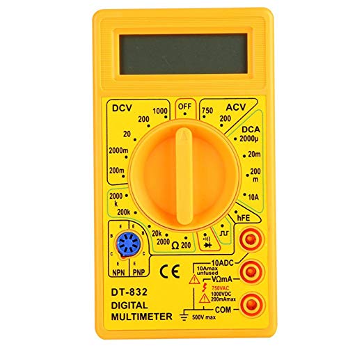 Multimeter, AC/DC Voltage Tester Multimeter, Rubber Digital Multimeter ...