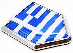 Amazon.com: Overdecor Greece Flag Decal Stickers Car Emblem Greek Car ...