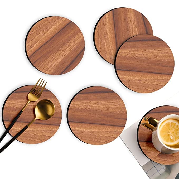 Buy BOQP Wooden Table Placemat Heat Resistant Hot Pot Coasters Cup Mat ...