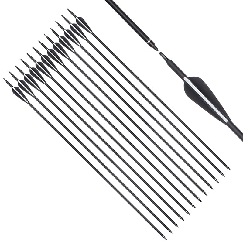 Sszyace 30 Inch Carbon Arrow Hunting Arrows With Adjustable Nock ...