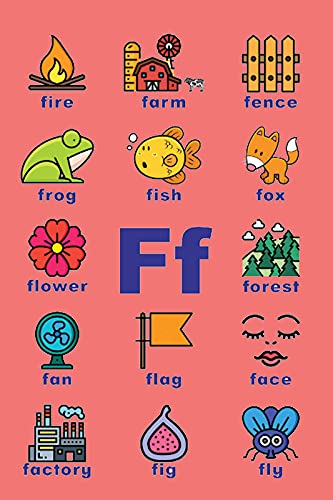 Buy Educational Wall Chart for Children|Alphabets F Letter Words ...