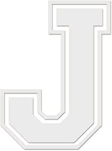 Amazon.com - Letter J Varsity - Vinyl Decal for Outdoor Use on Cars ...