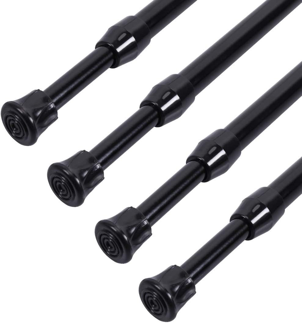 Amazon.com: Ginbel Direct 4 Pack Tension Curtain Rod 15.7-28 Inch ...