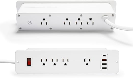 Amazon.com: Double Side USB C Recessed Power Strip,Countertop Plugs 8 ...
