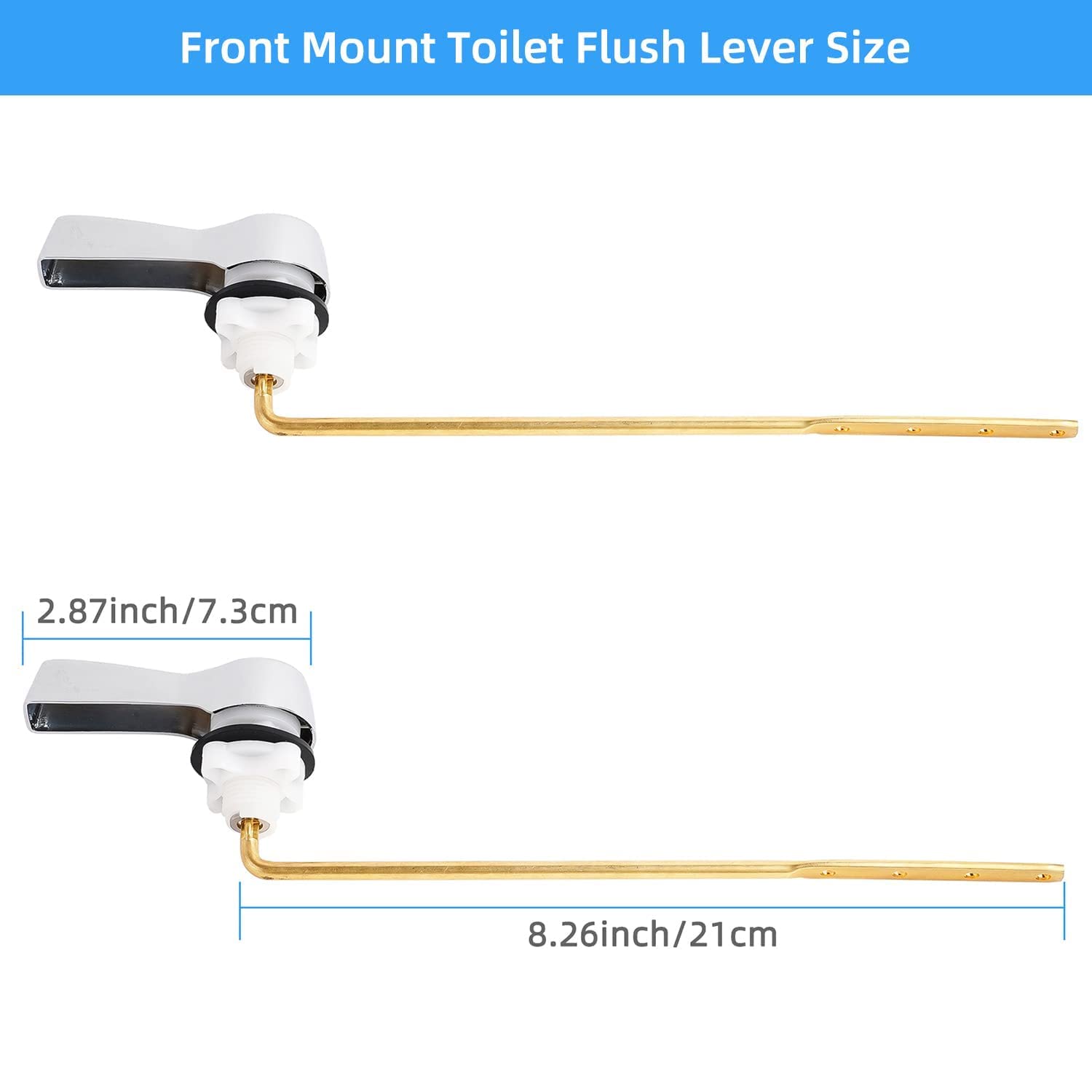 Front Mount Toilet Lever 2-Pack Universal Toilet Handle Replacement ...