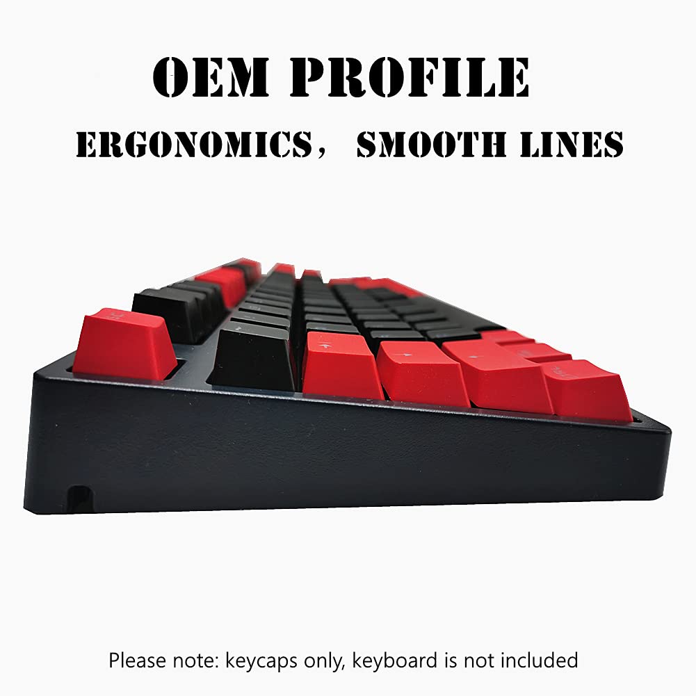 XVX Keycaps 60 Percent,red Keycaps Set Color Double Shot Backlit OEM ...