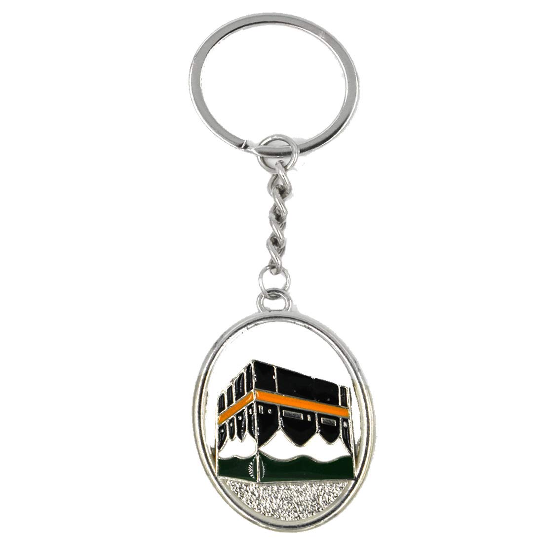 AFH Makkah Madina Metal Silver Black Keyring Keychain for Eid Gifitng ...