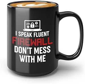 Amazon.com: Luxe Gifting Cyber Security Coffee Mug 15oz Black -Speak ...