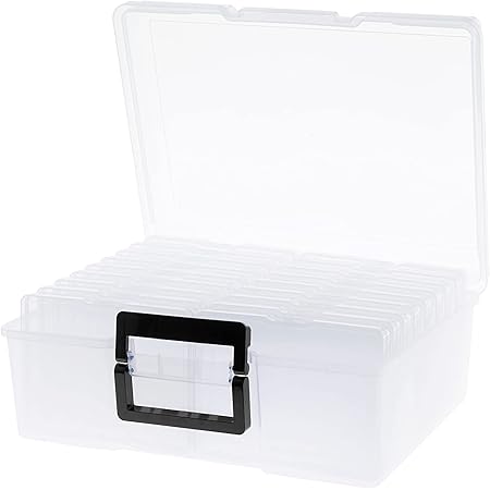 Amazon.com: Geelin 30 Pcs Clear Photo Storage Boxes for 4" x 6 ...