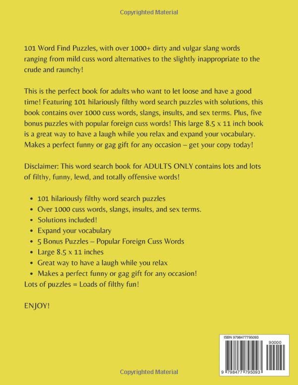 Snapklik.com : FILTHY MINDS Dirty Word Search Puzzle Book: 101 Word Find Puzzles1000+ Dirty ...