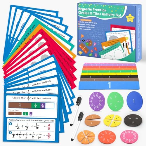 Amazon.com: Generic Magnetic Math Fraction Education Puzzle, Fraction ...