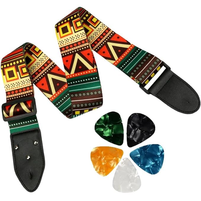 IMAGINEA Guitar Strap for Electric Acoustic Guitar Shoulder Strap ...