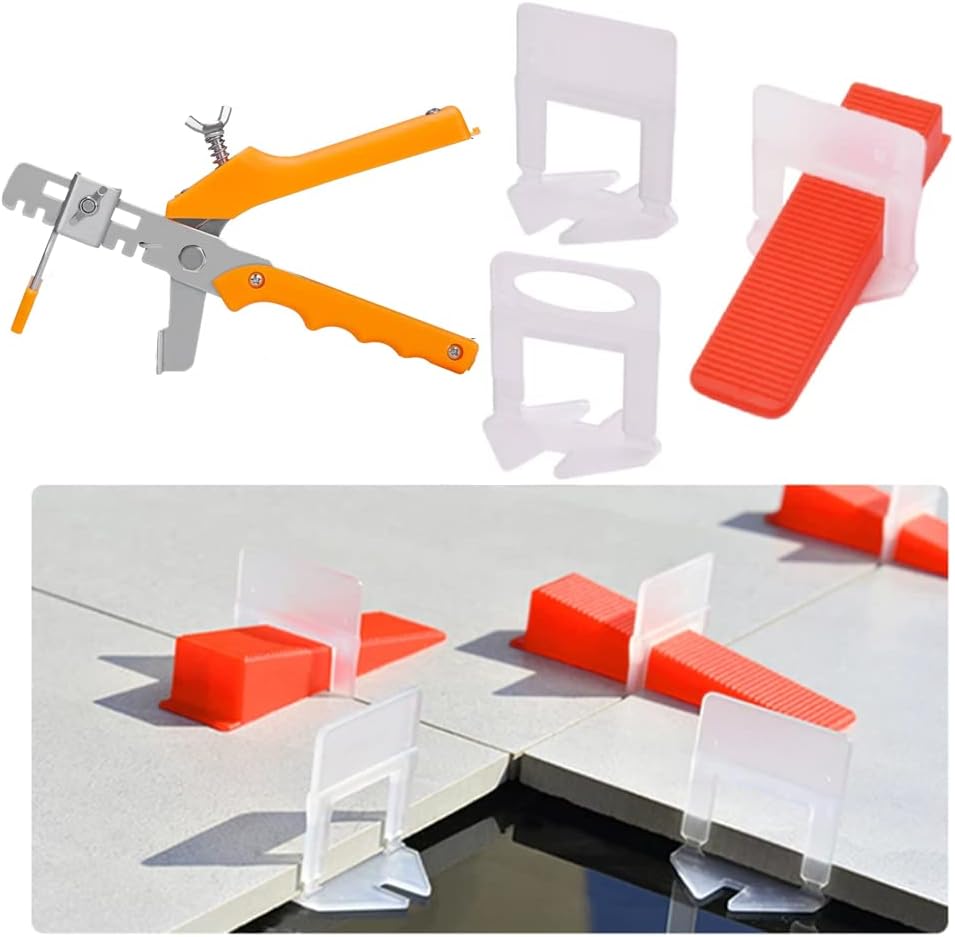 400PCS Tile Leveling System 2mm 300pcs Tile Level Wedge Spacer Plus ...