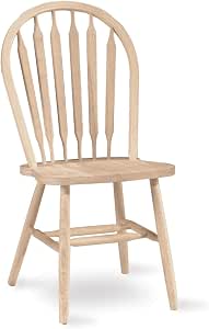 Amazon.com: Solid Wood Windsor ArrowBack Dining Chair with Plain Legs ...