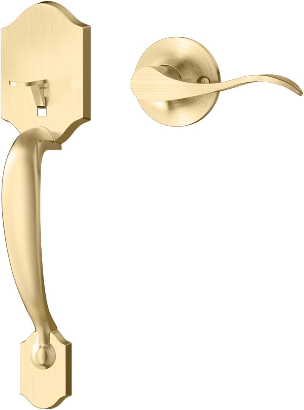 goldenwarm Gold Front Door Handle, Entry Door Handle and Reversible ...