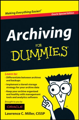 Amazon.com: Archiving For Dummies (Custom): 9781118284940: Miller ...