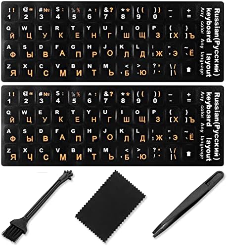 Amazon.com: Russian Keyboard Stickers(6-in-1), Cyrillic Keyboard ...