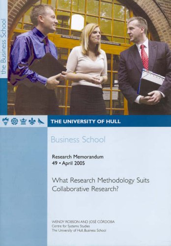 Buy What Research Methodology Suits Collaborative Research?: No. 49 ...