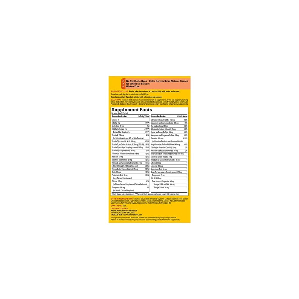 Buy Nature Made Diabetes Health Pack, 30 Packets (Pack of 2) Online in ...