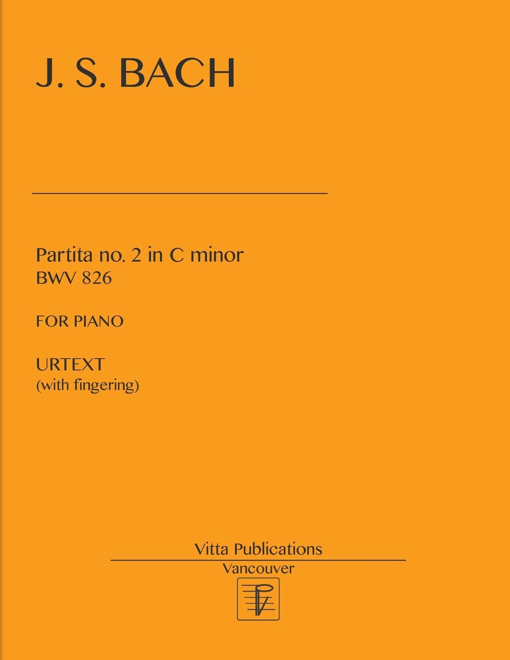 Bach Partita no. 2 in c minor: Urtext (with fingering): Bach, Johann ...