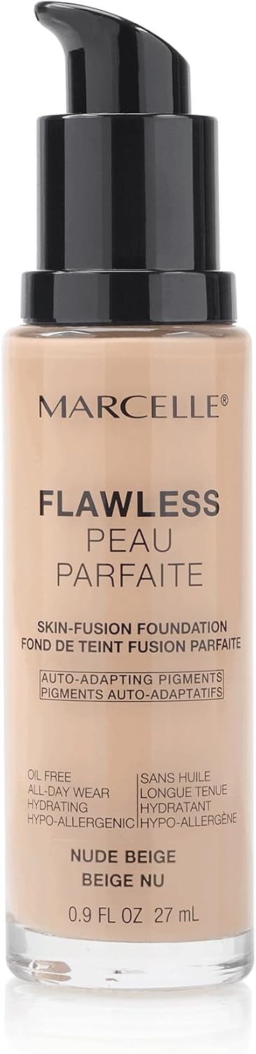 Marcelle Flawless Foundation, Nude Beige, Hydrating, Oil-Free ...