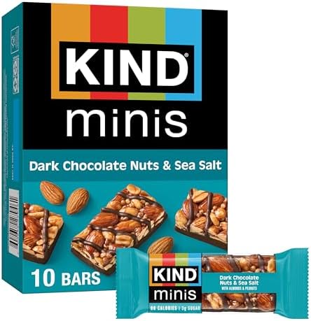 Amazon.com: KIND Mini Snack Bars, Dark Chocolate Nuts & Sea Salt ...