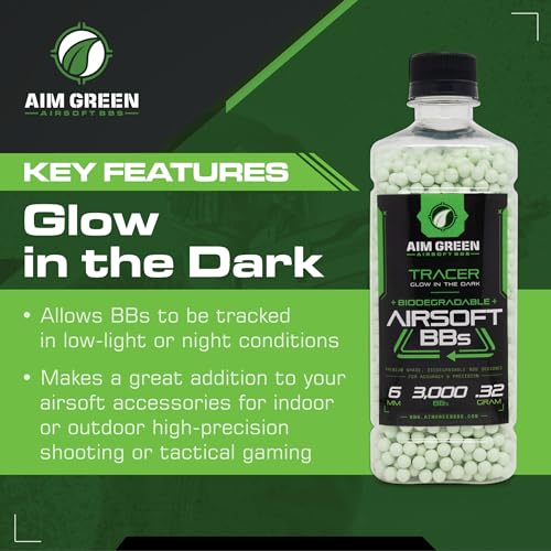 Snapklik.com : Aim Green Tracer Biodegradable Airsoft BBS