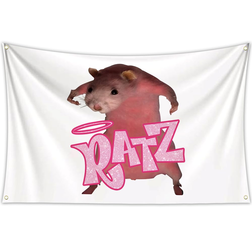 Snapklik.com : RATZs Pink Mouse Flag, 3x5 Ft Funny Flags For College ...