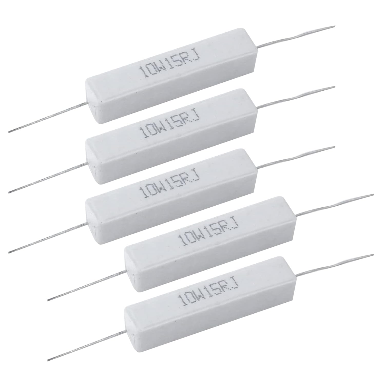 Mewutal 10W 15 Ohm Ceramic Cement Resistor Rectangular Resistance for ...