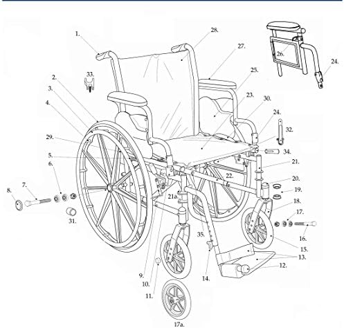 Amazon.com: Drive Replacement Parts for Cruiser III Wheelchair (4S ...