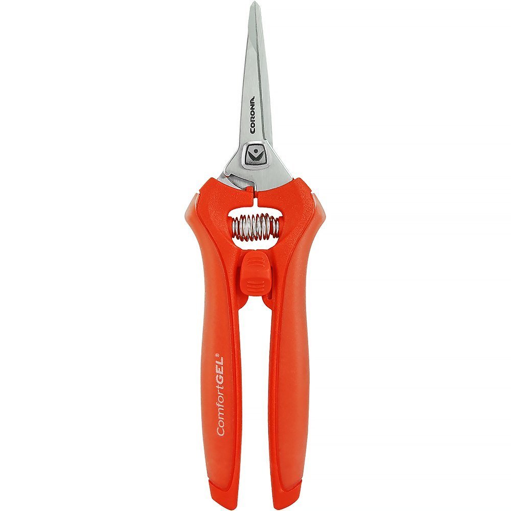 Corona FS 3214D ComfortGEL Leaf & Stem Micro Snips, Pack of 1, Orange