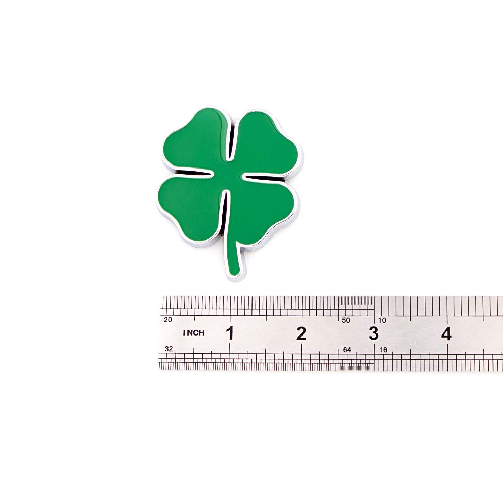 Snapklik.com : 2Pc 3D Four Leaf Clover/Lucky Clover Chrom Metal Car ...