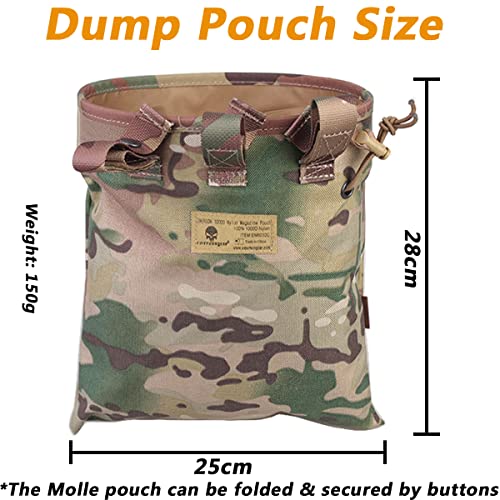 Tactical Molle Dump Collapsible Pouch Drawstring Magazine Dump Pouch ...
