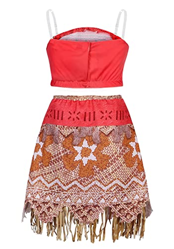 Berich Princess Moana Costume Kids Halloween Dress up Role Play Outfit ...