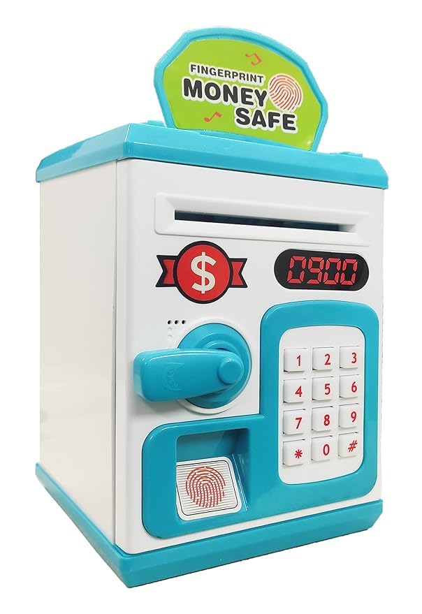 Piggy Bank for Kids with Sensor Touch Finger Print Sensor Step Unlock ...