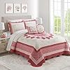 Amazon.com: Caroline Embroidered Quilted Bedspread - Lightweight ...