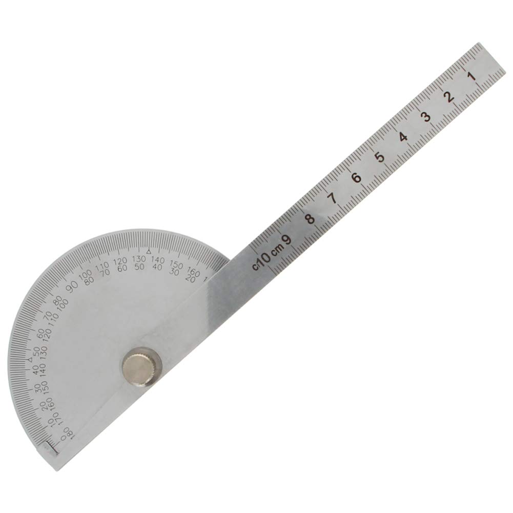 Hegebeck 180 Degree Stainless Steel Protractor Round Head Goniometer ...