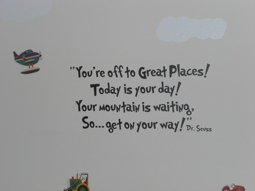 Amazon.com: Dr seuss You're off to great places... Wall art vinyl ...
