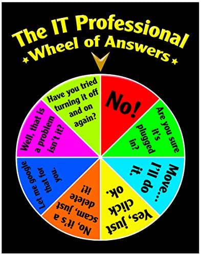 Amazon.com: IT Computer Professional Wheel of Answers Colorful Design ...