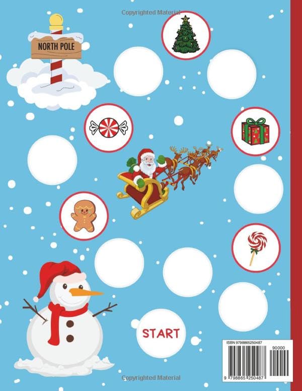 Christmas Activity Book For kids: dot to dot / mazes / trace the line ...