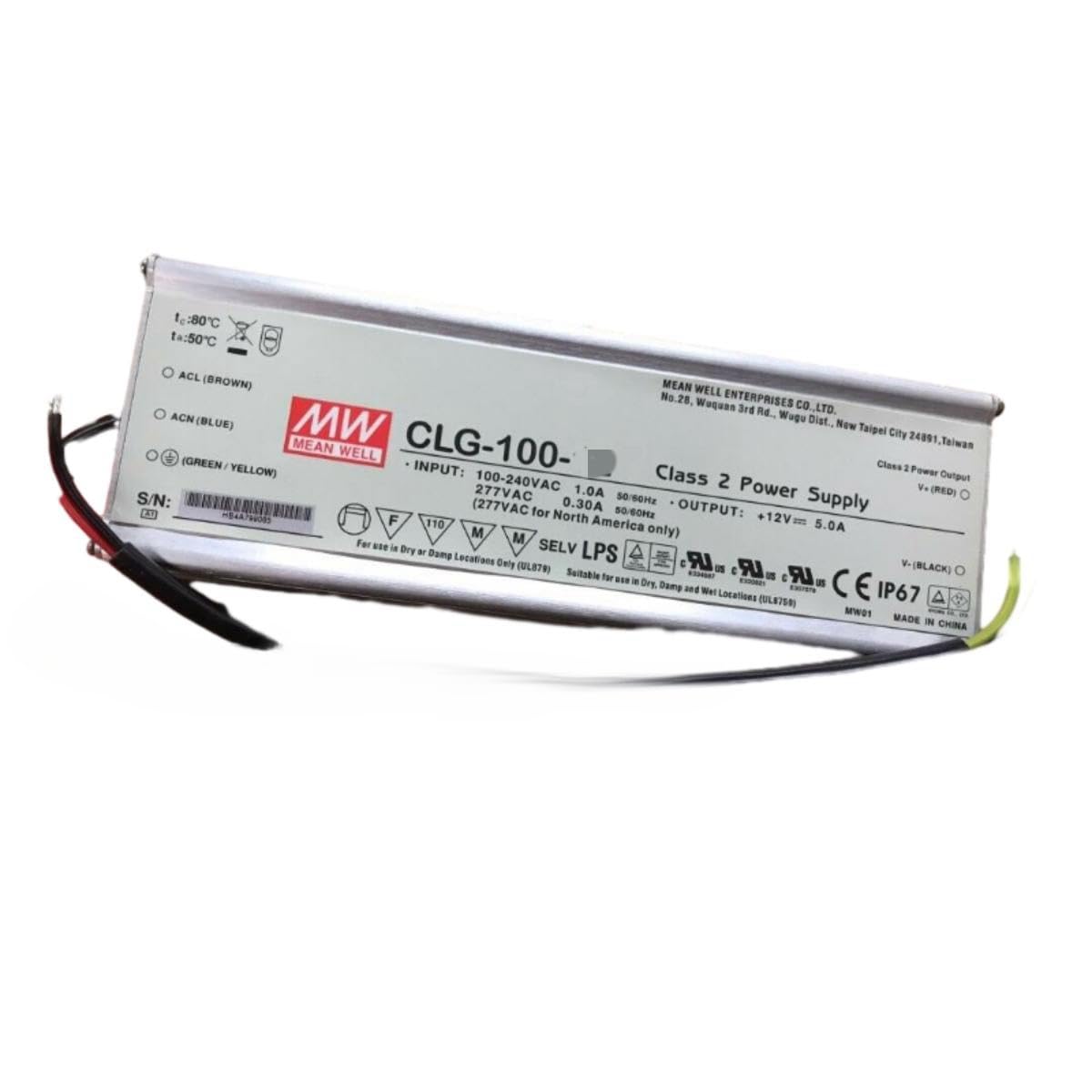 Amazon.com: Mean Well CLG 100W 12V 5A LED Driver CLG-100-12 AC/DC ...