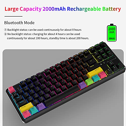Snapklik.com : NACODEX K870T TKL Wired/Wireles RGB Mechanical ...