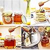 MEETOZ Mini Glass Honey jars-1.5 oz, 20 pcs Hexagon Honey Jars with Wooden Dipper, Gold Lid, Bee ...