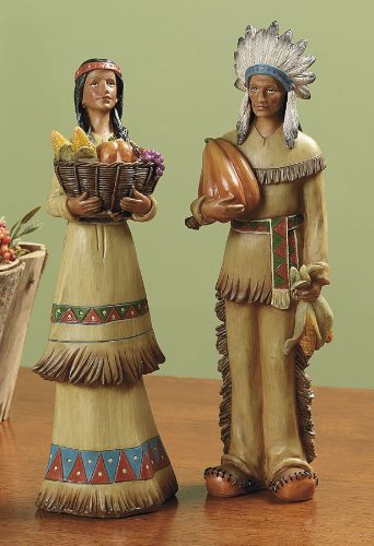 Thanksgiving Native American Statues Centerpiece set 2 : Amazon.in